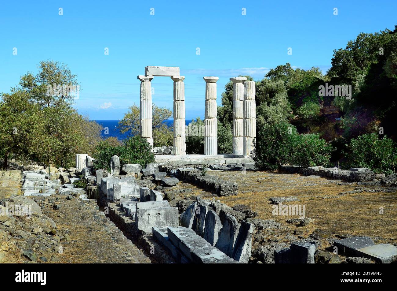 Greece, Samothrace, Sanctuary of the great gods in Palaeopolis, ancient ...