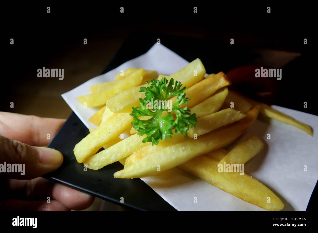 French fries or fried potato, French fries potato Stock Photo - Alamy