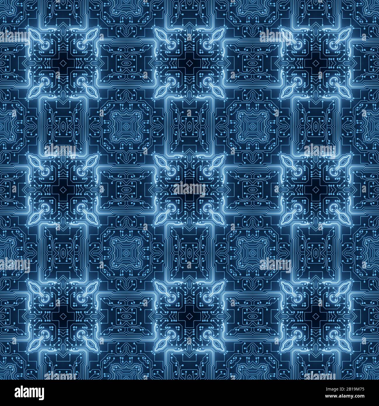Circuit Board Pattern Blue