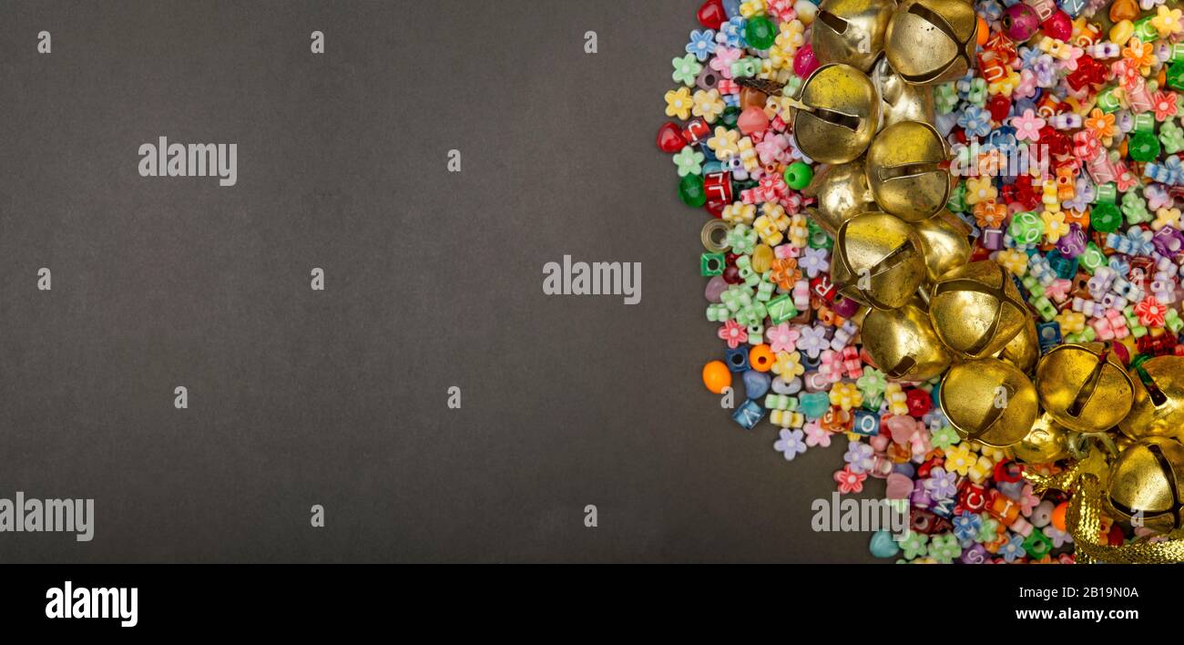 Multi color kids toy bricks background banner with copy space Stock ...