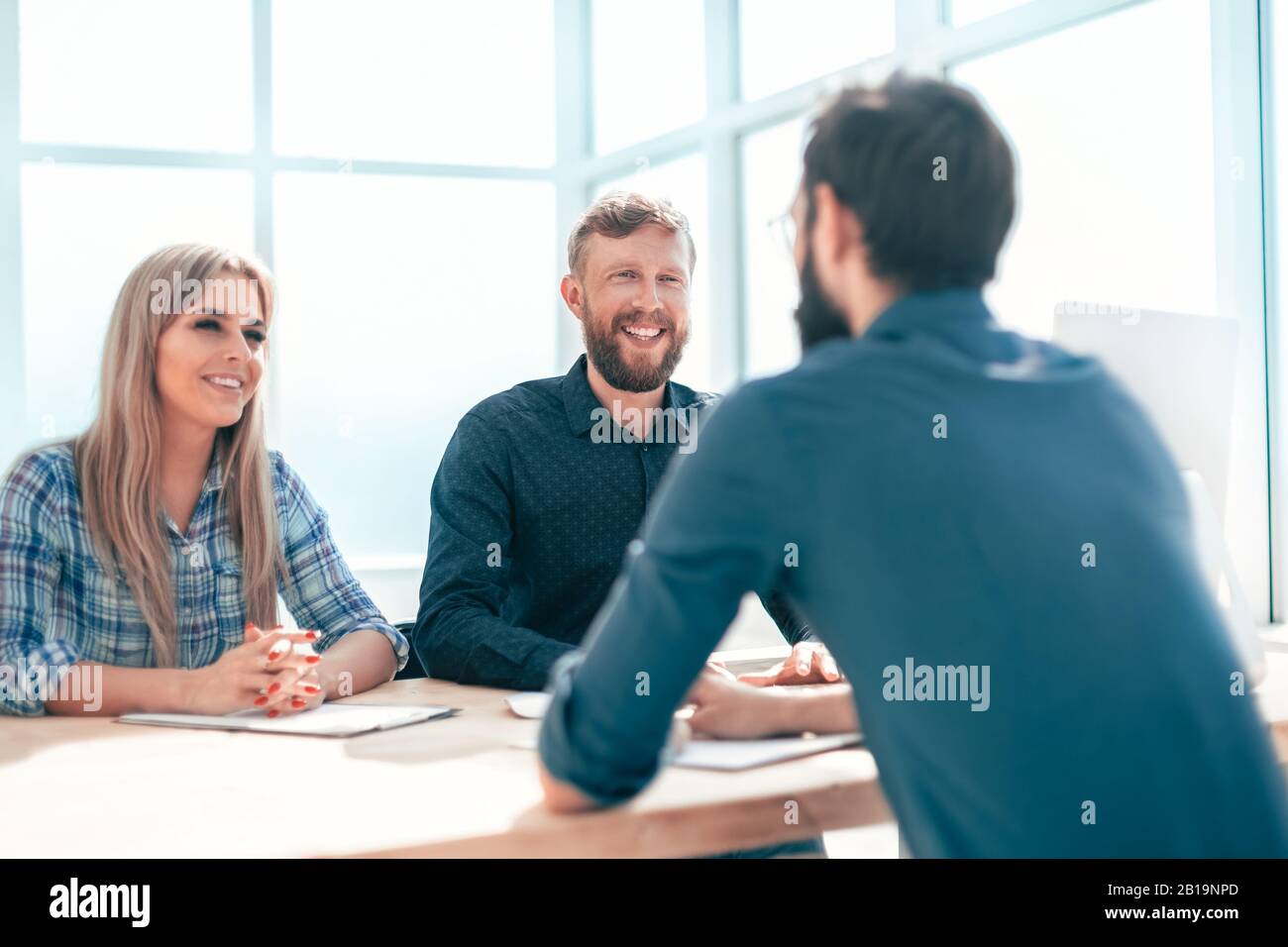 Conducting interview room hi-res stock photography and images - Alamy