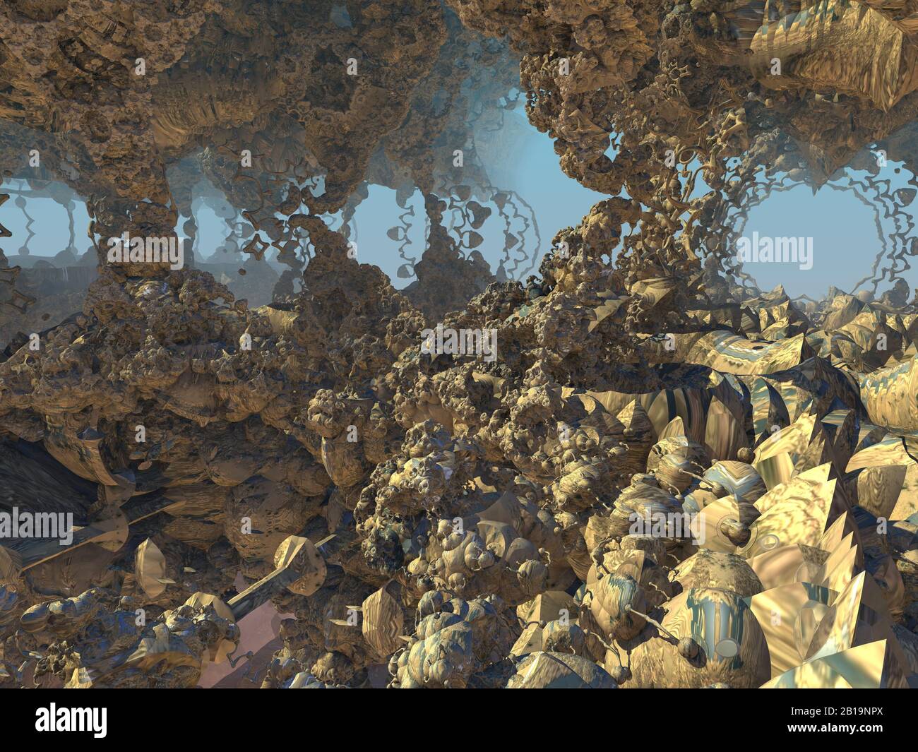 Computer rendered virtual scenery for art and entertainment Stock Photo ...