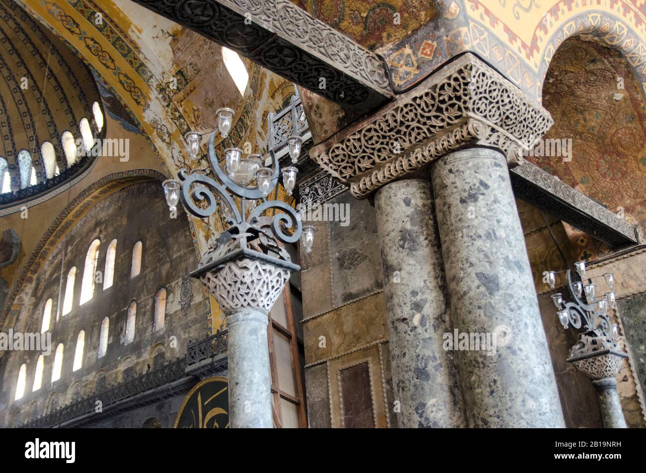 Antique Column in Hagia Sophia Stock Photo - Alamy