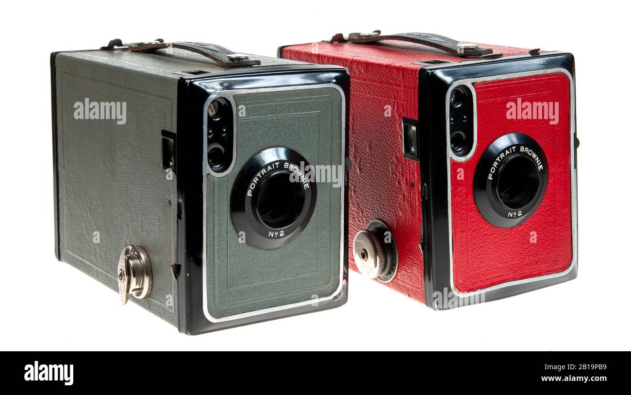 Kodak Portrait Brownie No2 box camera - 1930's Stock Photo - Alamy