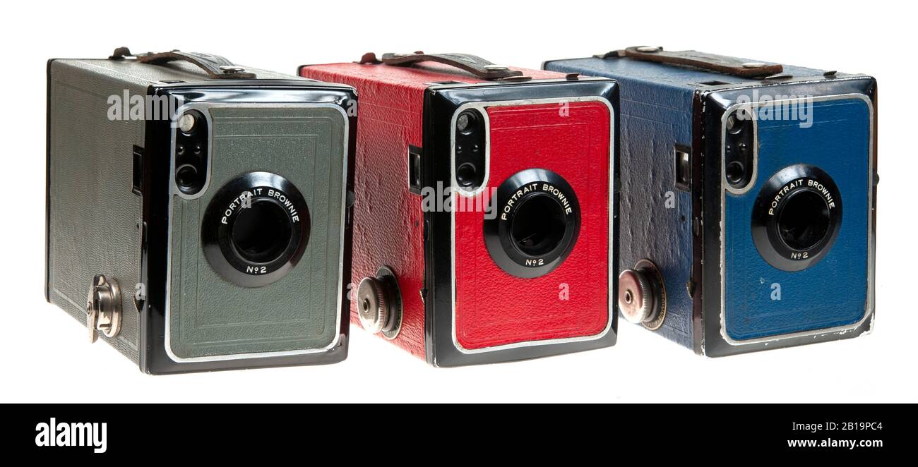 Kodak Portrait Brownie No2 box camera - 1930's Stock Photo - Alamy