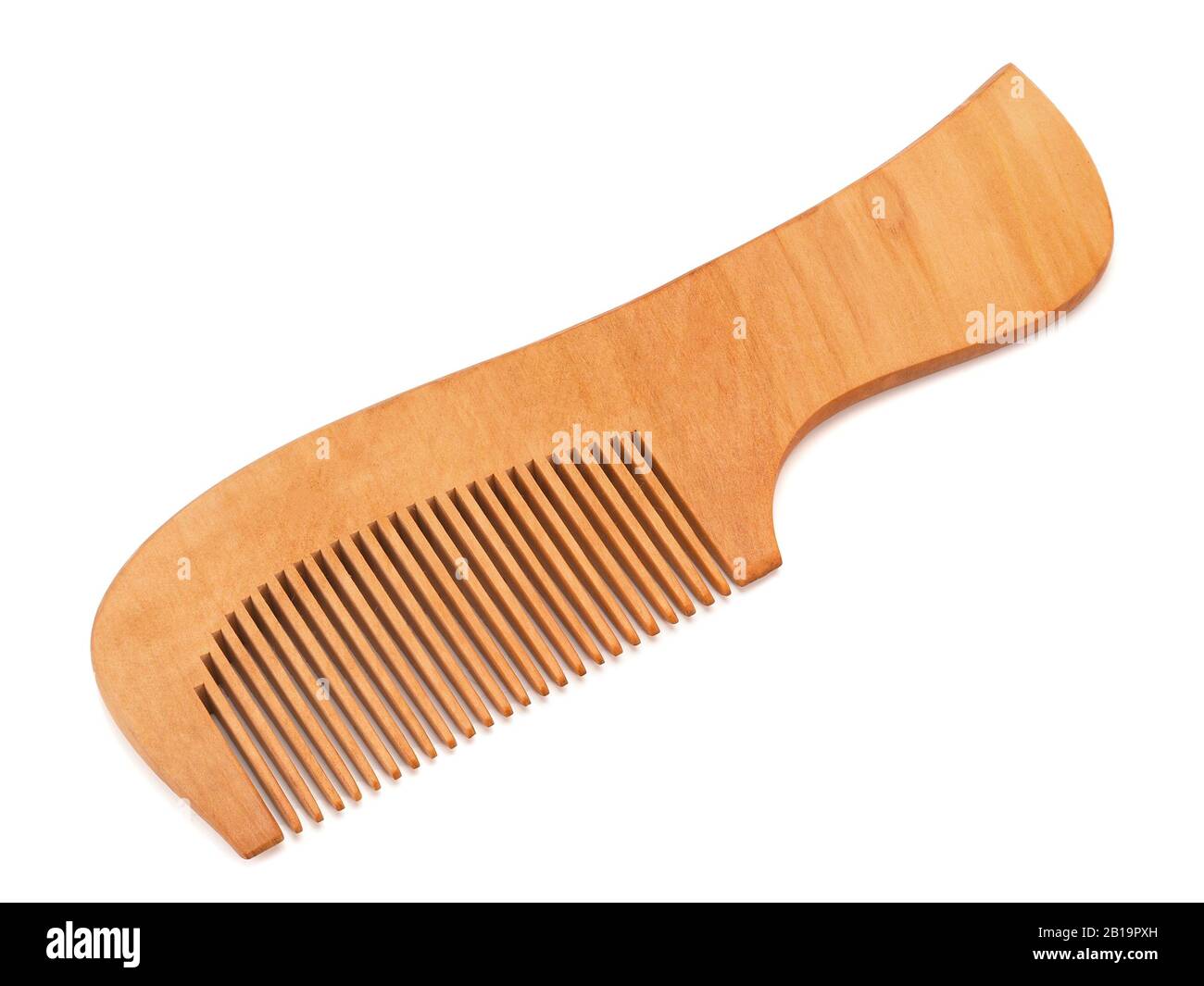 single wood comb isolated on white background Stock Photo - Alamy