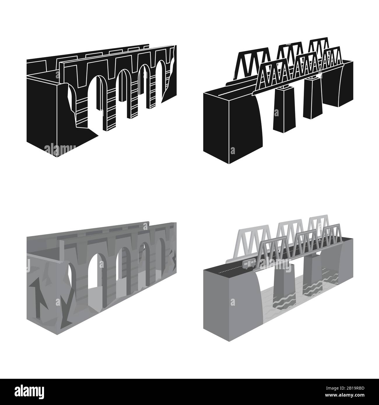 Vector illustration of connection and design sign. Collection of ...