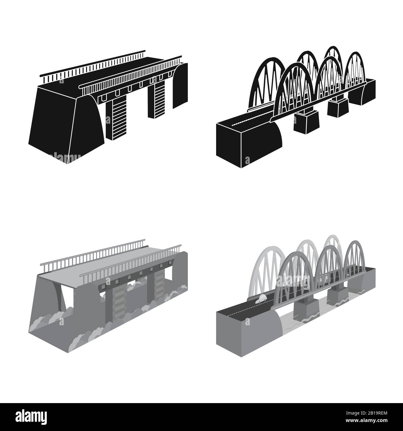 Vector illustration of connection and design symbol. Collection of connection and side vector ...