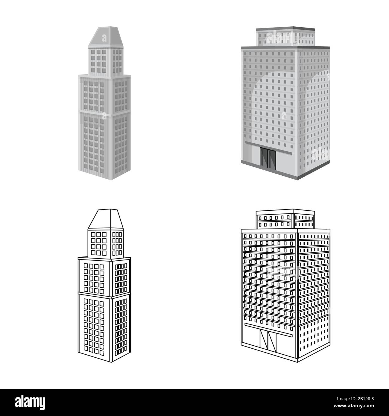 Vector design of construction and building symbol. Collection of ...