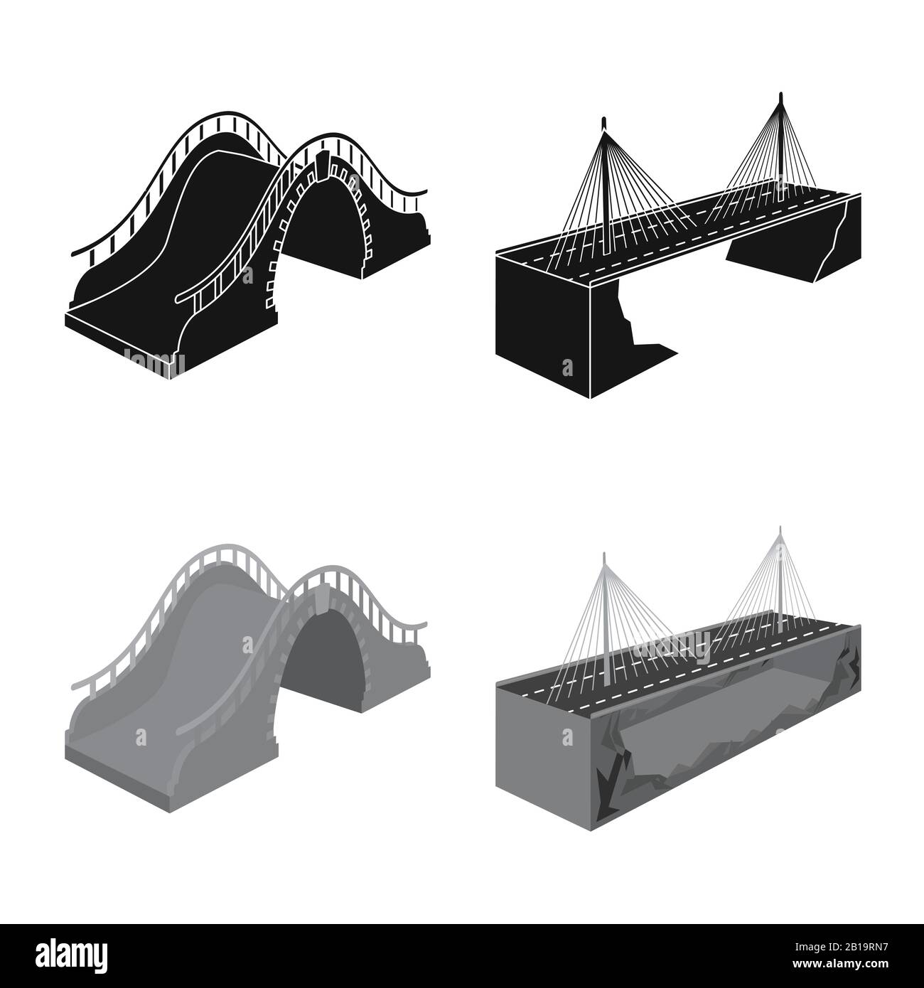 Isolated object of connection and design icon. Set of connection and side vector icon for stock ...