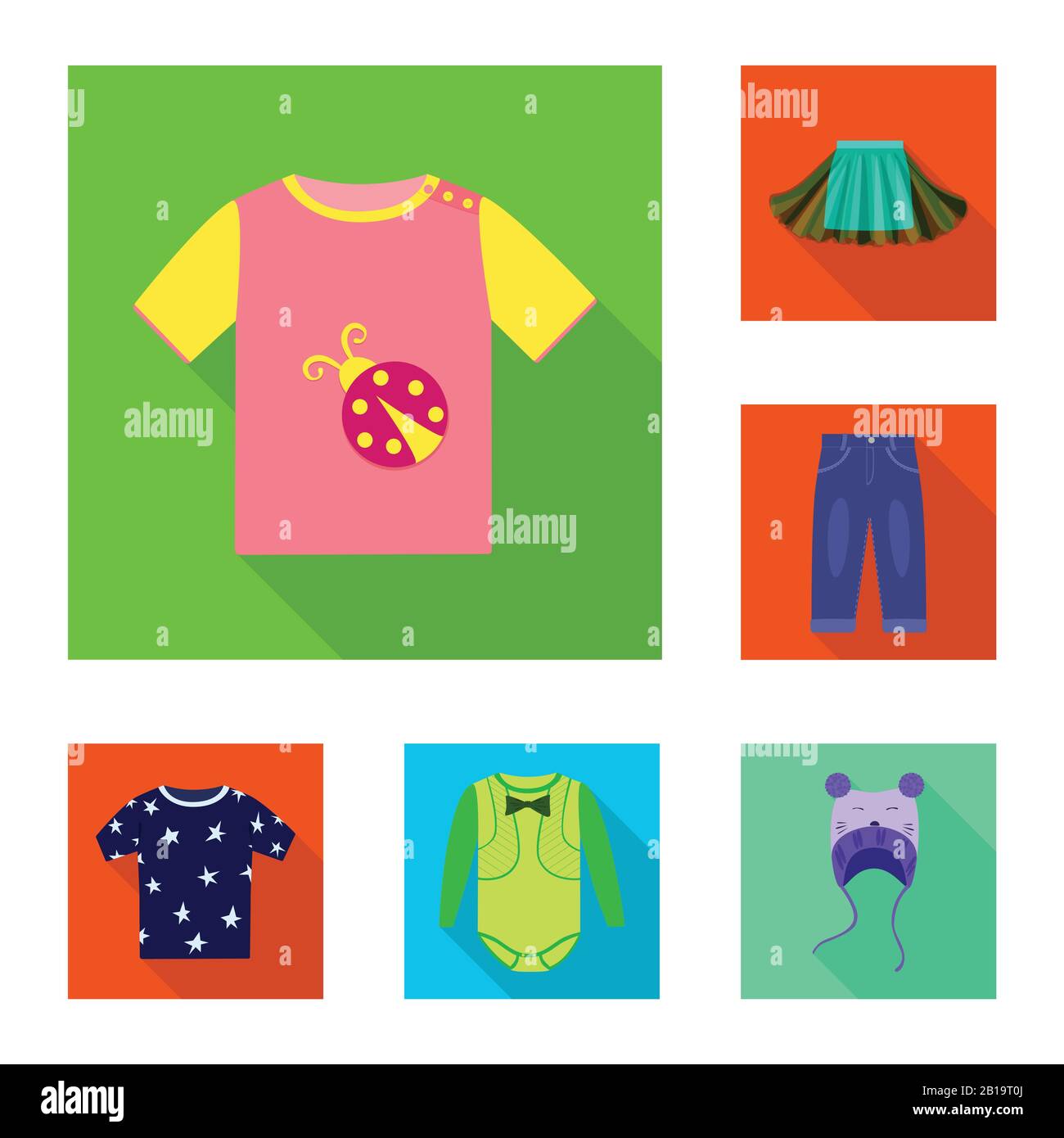 Vector design of fashion and garment symbol. Set of fashion and cotton ...