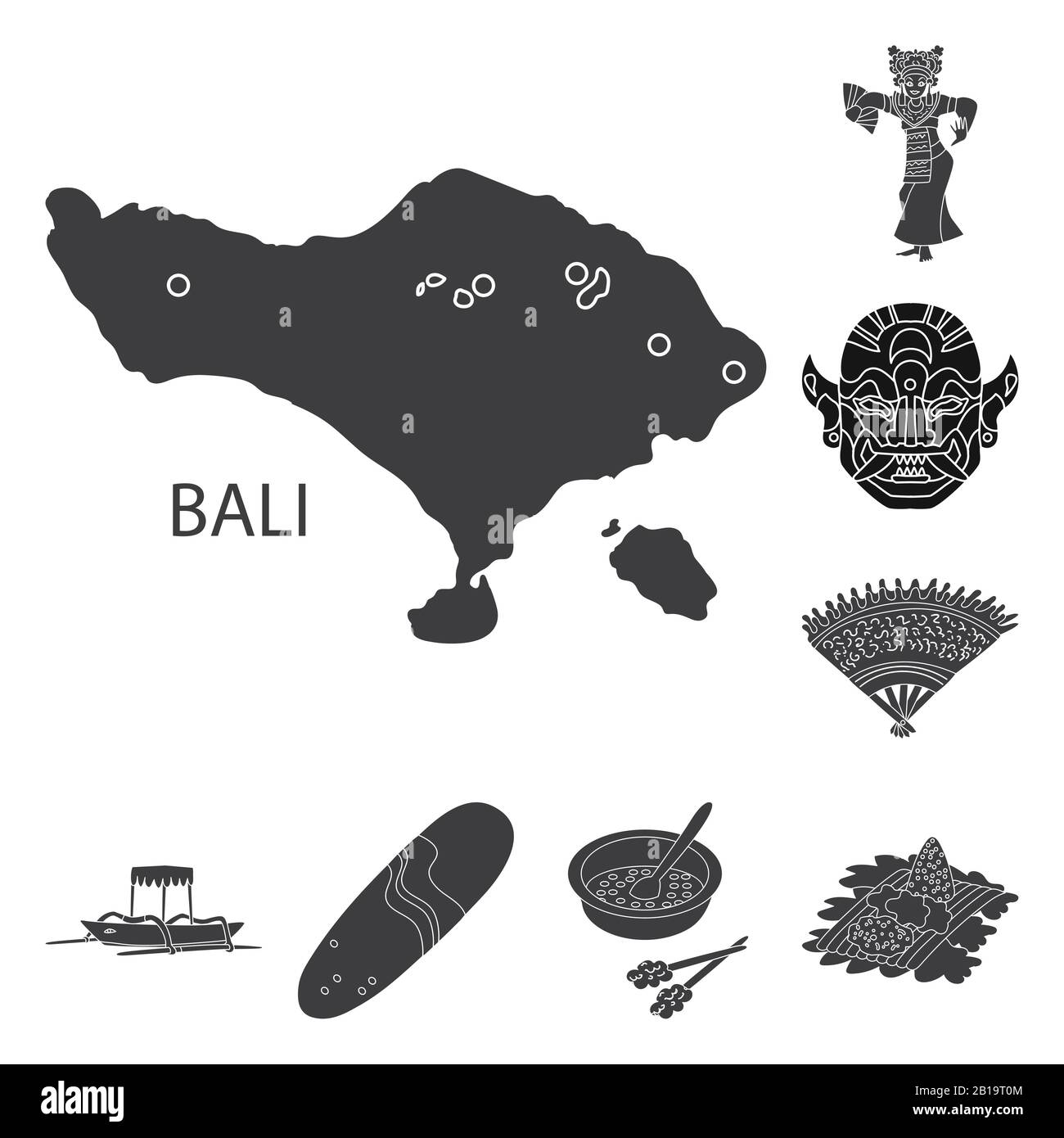Indonesia bali map Black and White Stock Photos & Images - Alamy