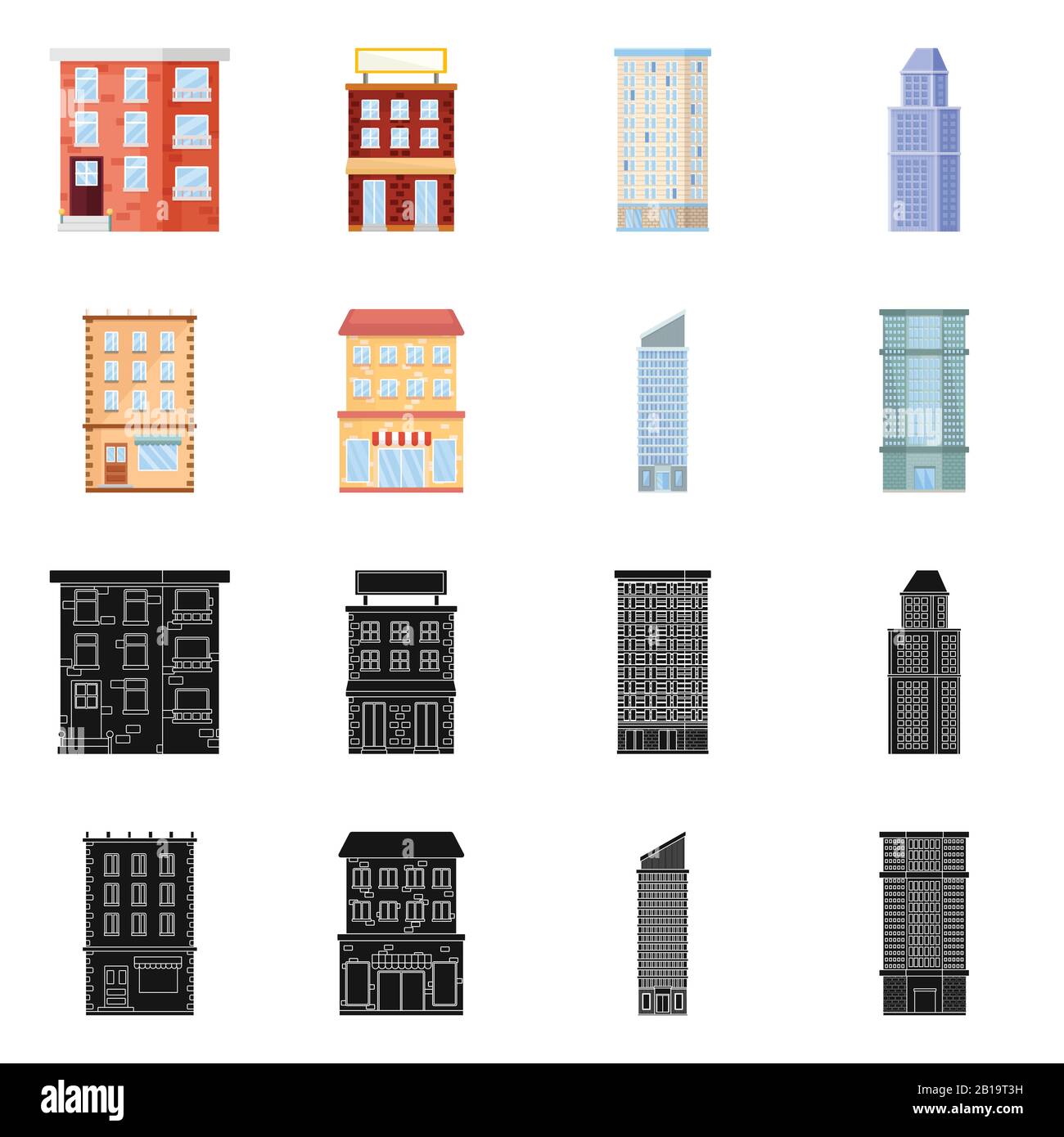 Vector design of municipal and center sign. Collection of municipal and ...