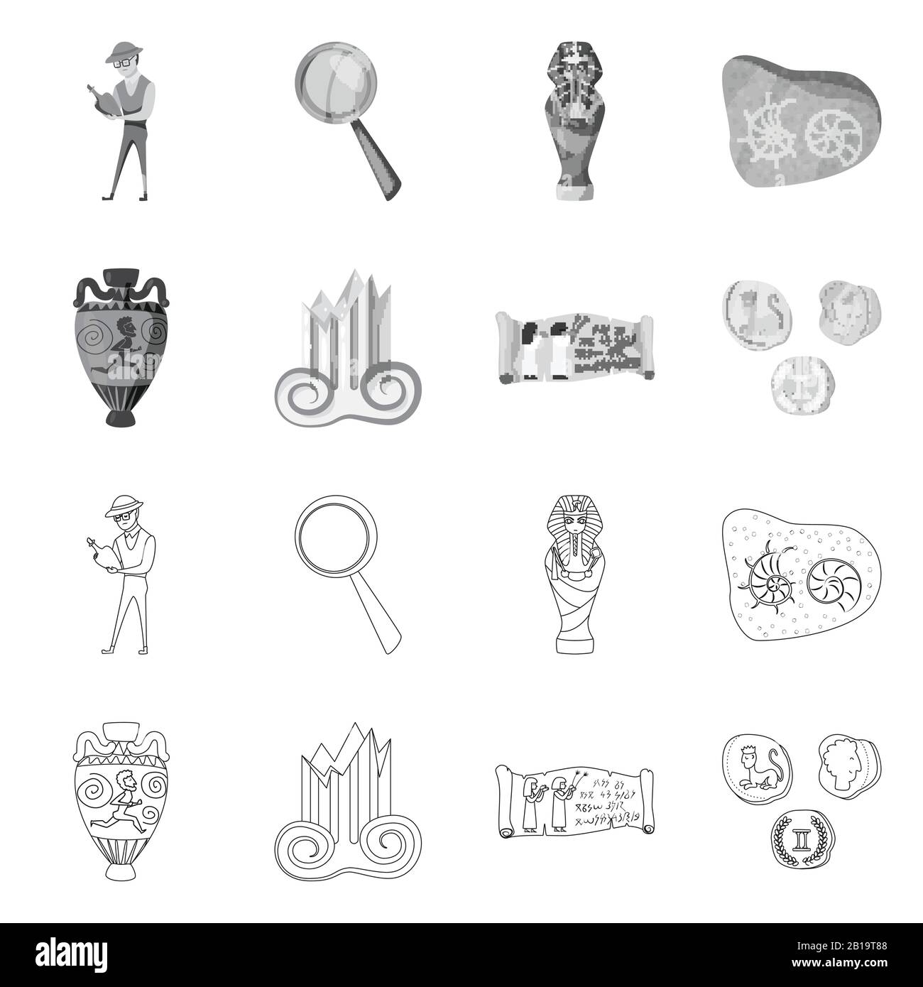 Vector design of story and items icon. Collection of story and ...