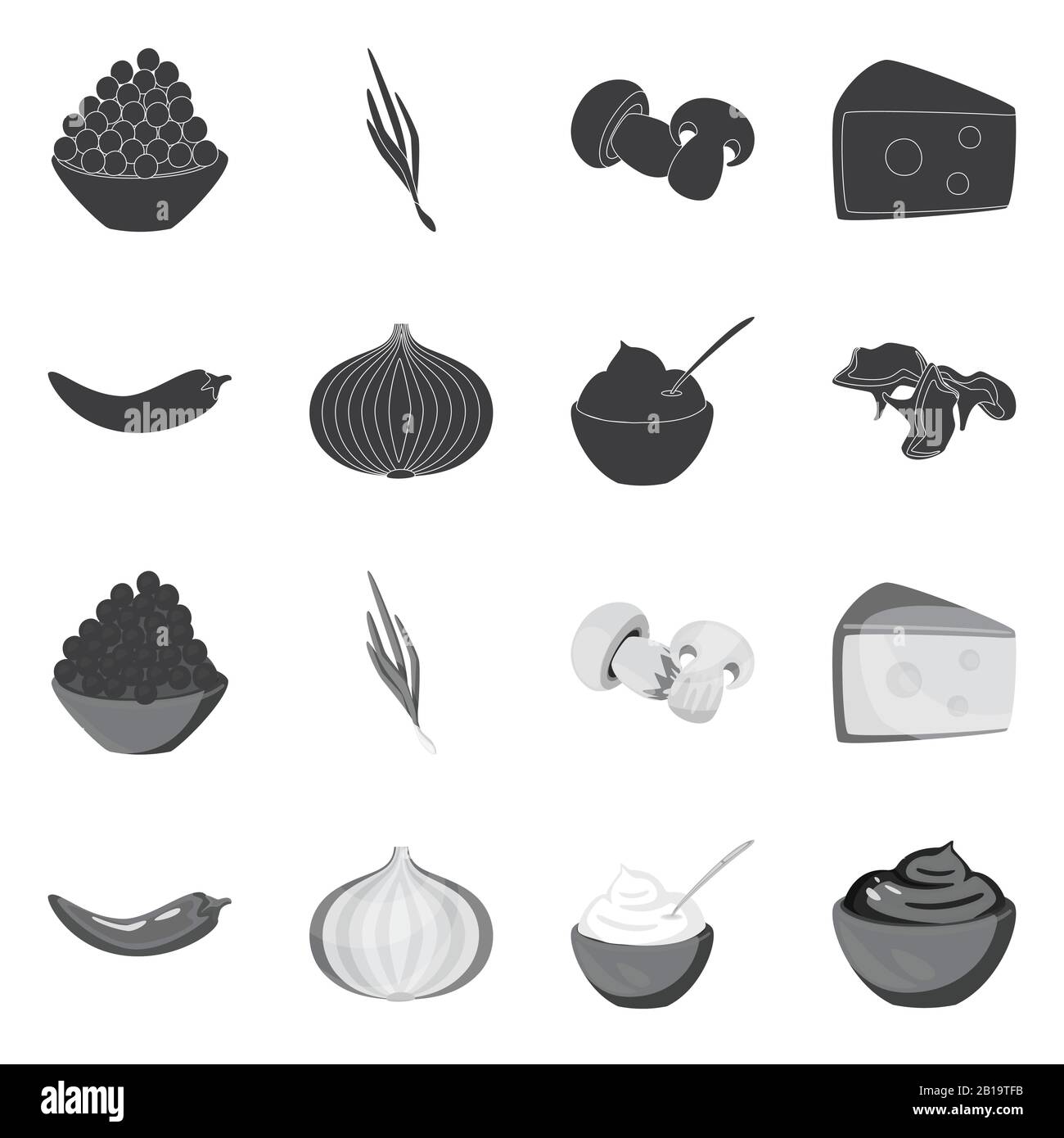 Vector design of taste and product sign. Collection of taste and ...