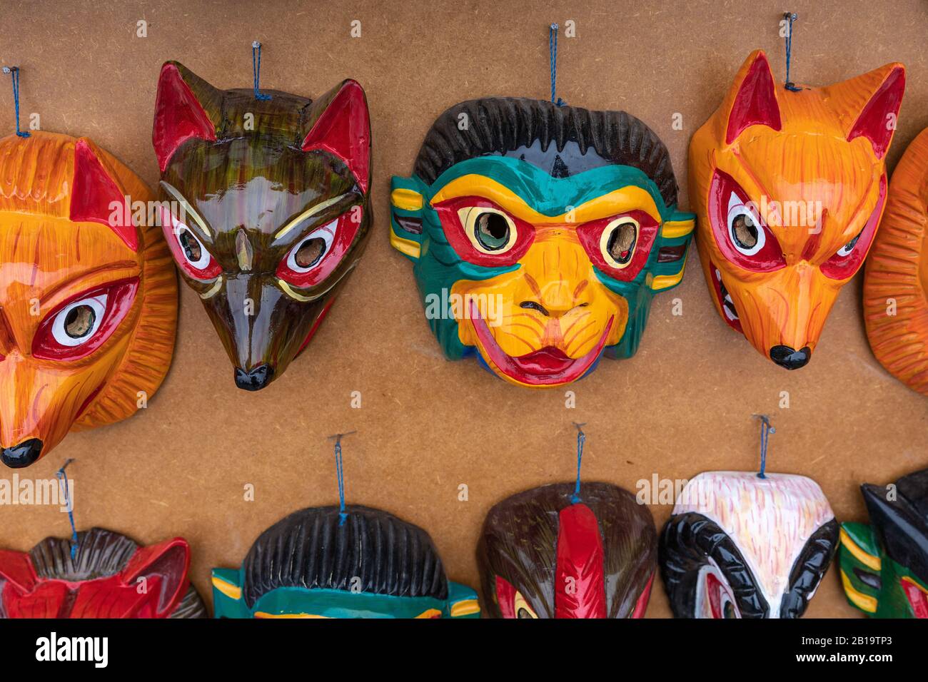 Ecuador Souvenir. Traditional Ecuadorian New Year's masks Stock Photo ...