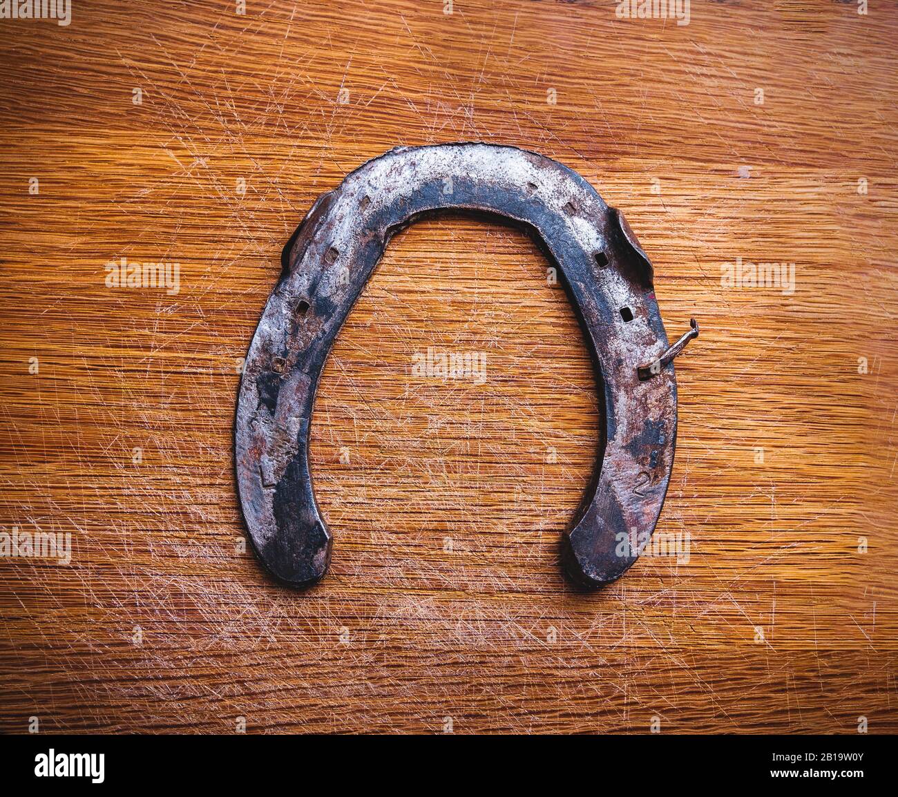 Horseshoe on a door hi-res stock photography and images - Alamy