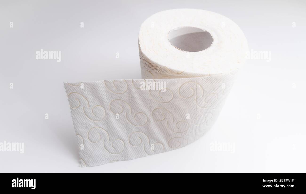 Rolled toilet paper for hygiene and sanitary Stock Photo - Alamy
