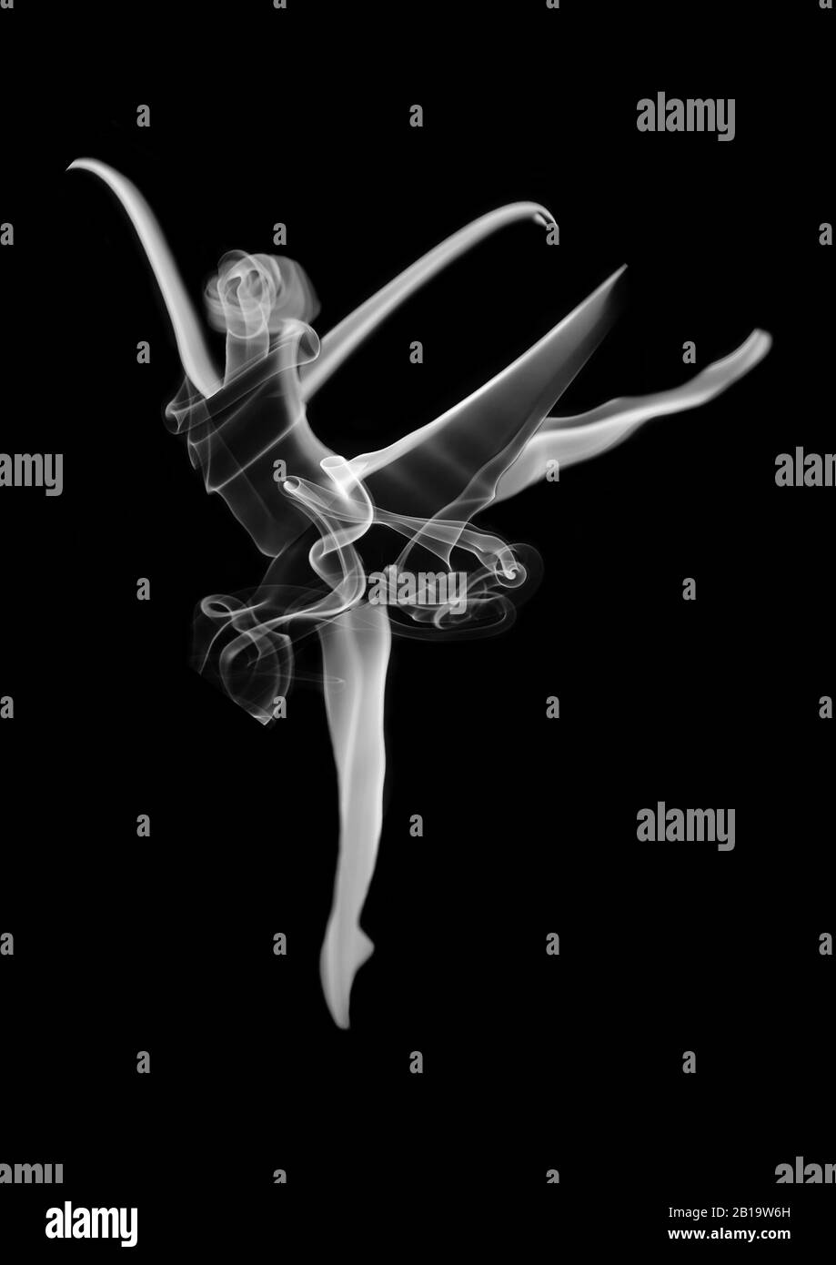 Smoke Trail Ballet Dancers Stock Photo - Alamy