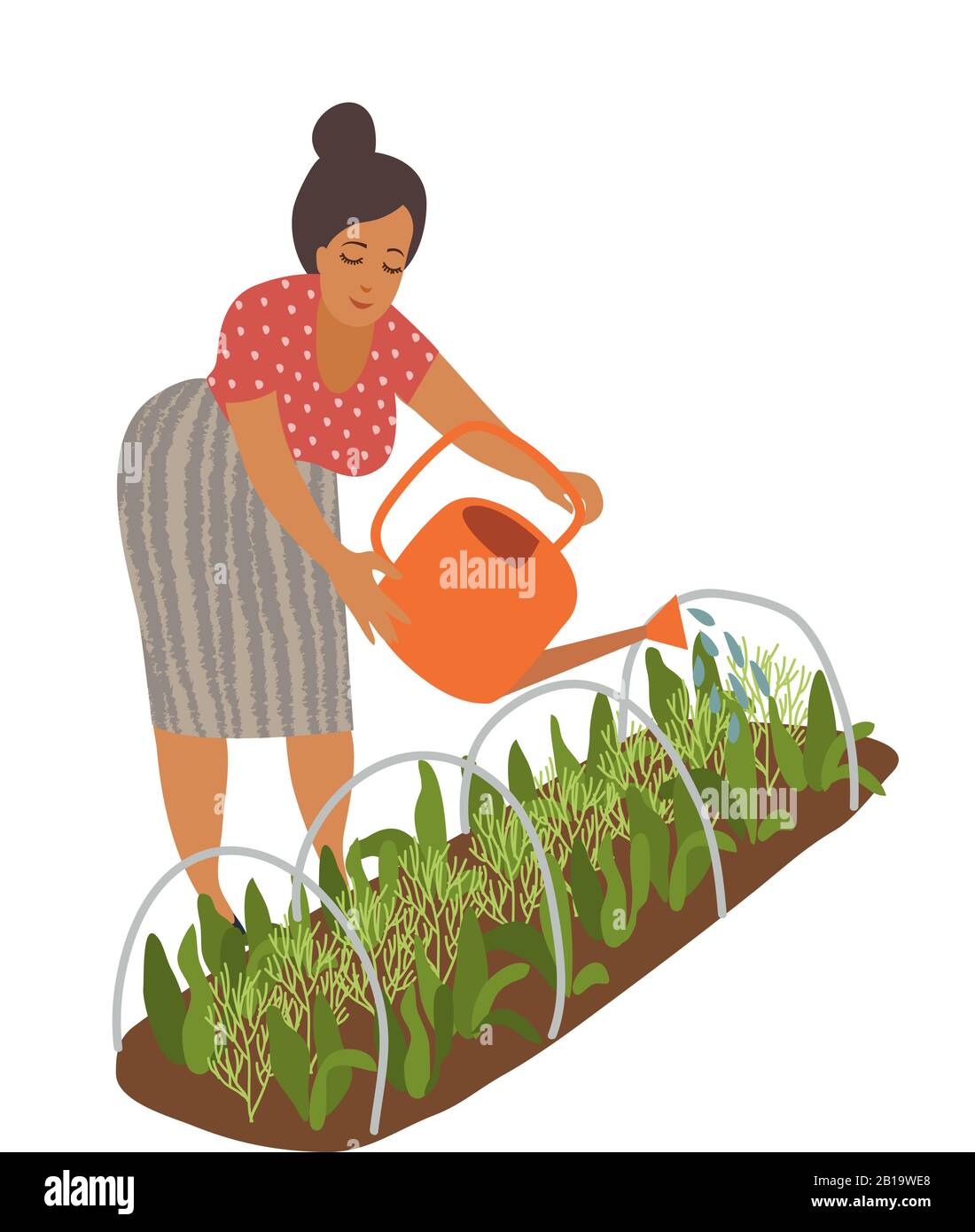 Wet garden summer Stock Vector Images - Alamy