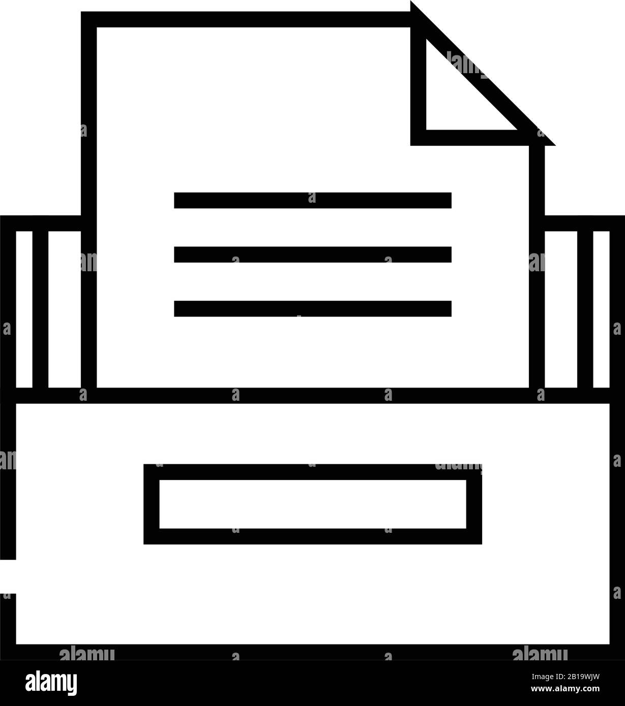 Document case line icon, concept sign, outline vector illustration ...