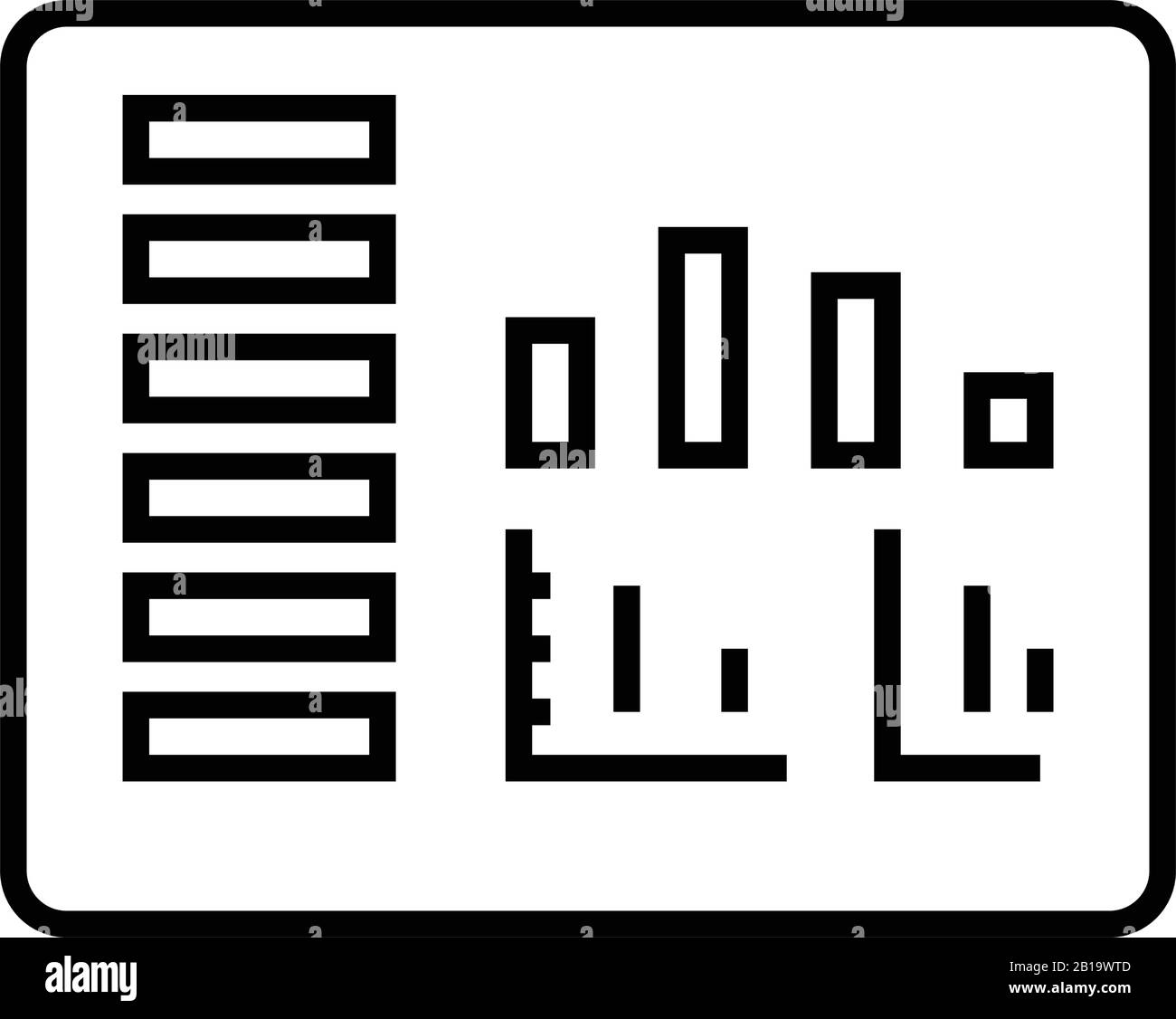 Diagram force line icon, concept sign, outline vector illustration ...
