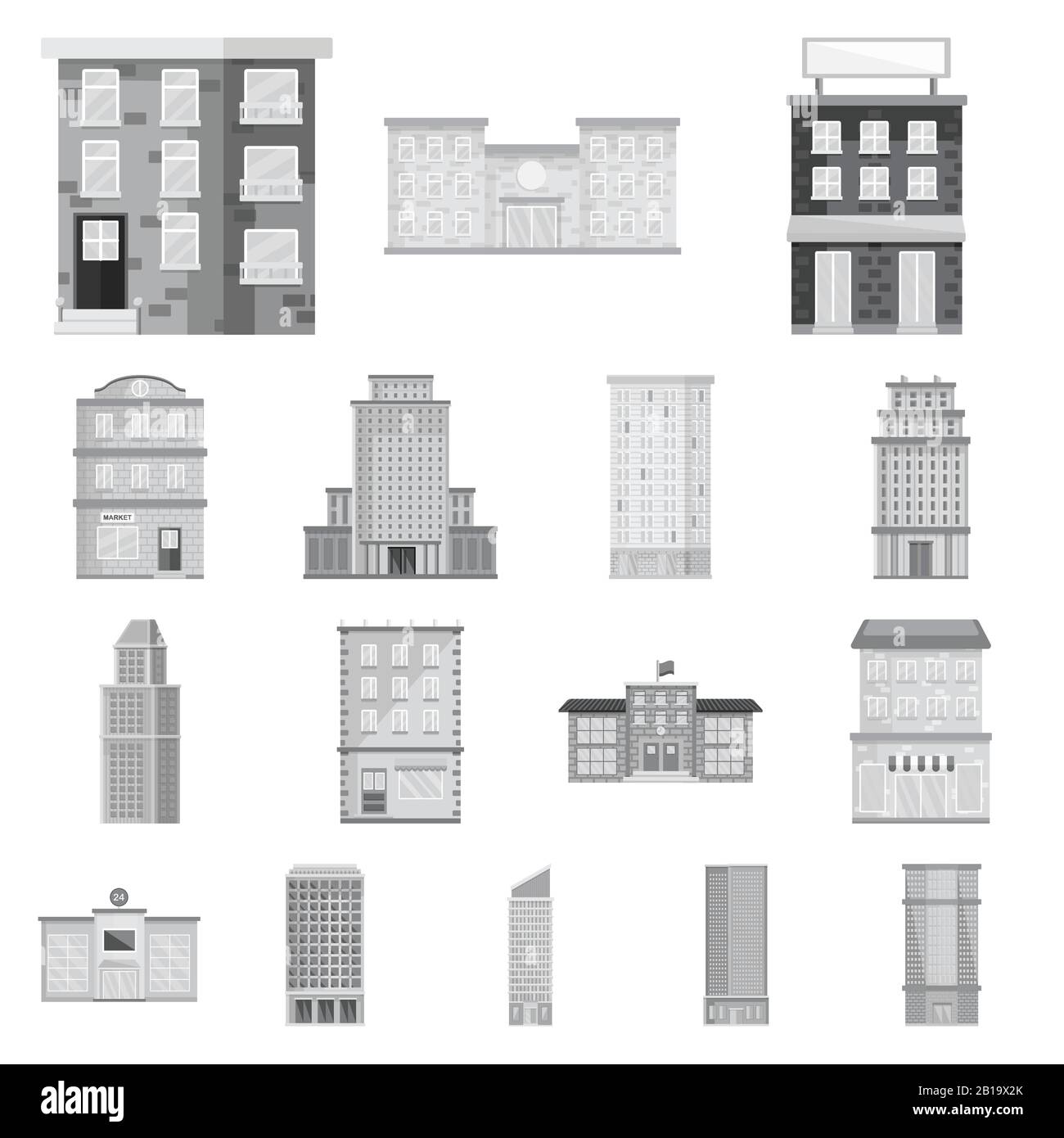 Vector design of construction and city icon. Set of construction and ...