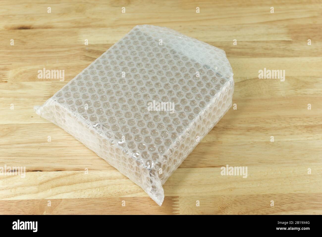 Bubbles covering the box by bubble wrap for protection product cracked ...