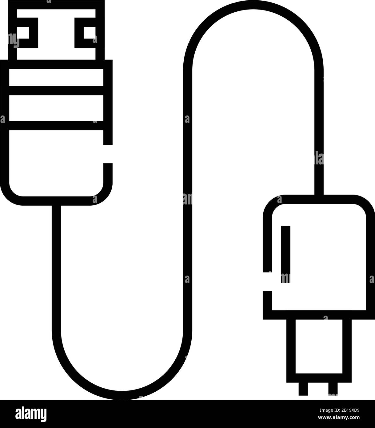 Connection tool line icon, concept sign, outline vector illustration ...