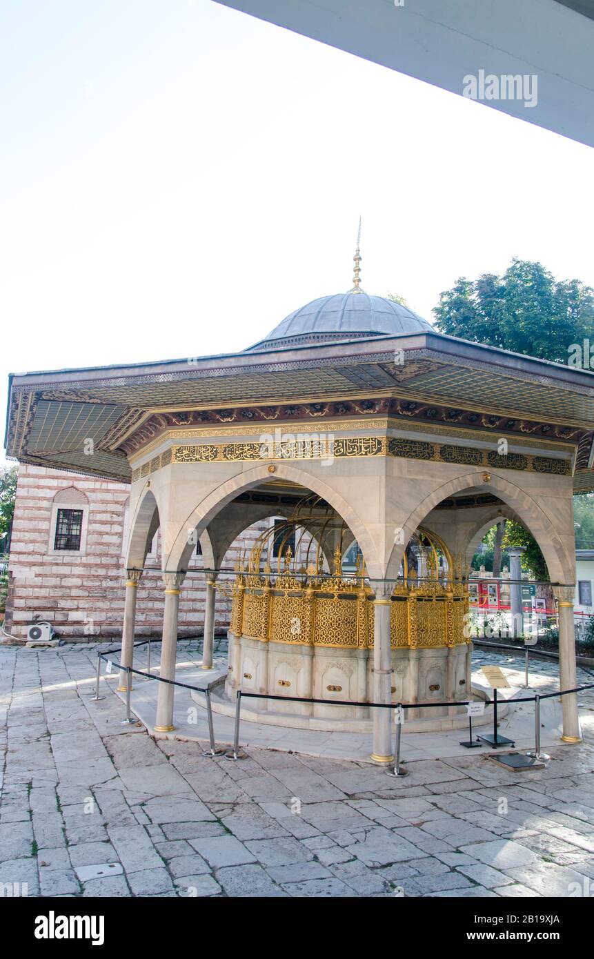 Ablution Fountain at Hagia Sophia Stock Photo - Alamy