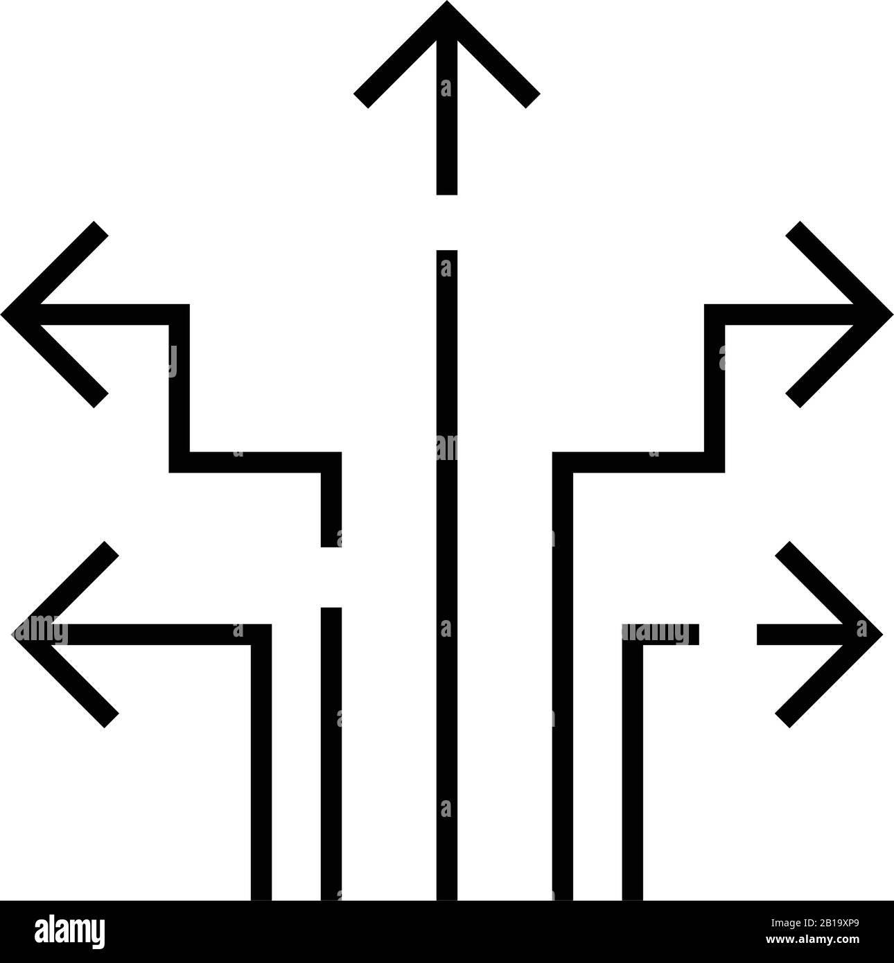 Directions line icon, concept sign, outline vector illustration, linear ...