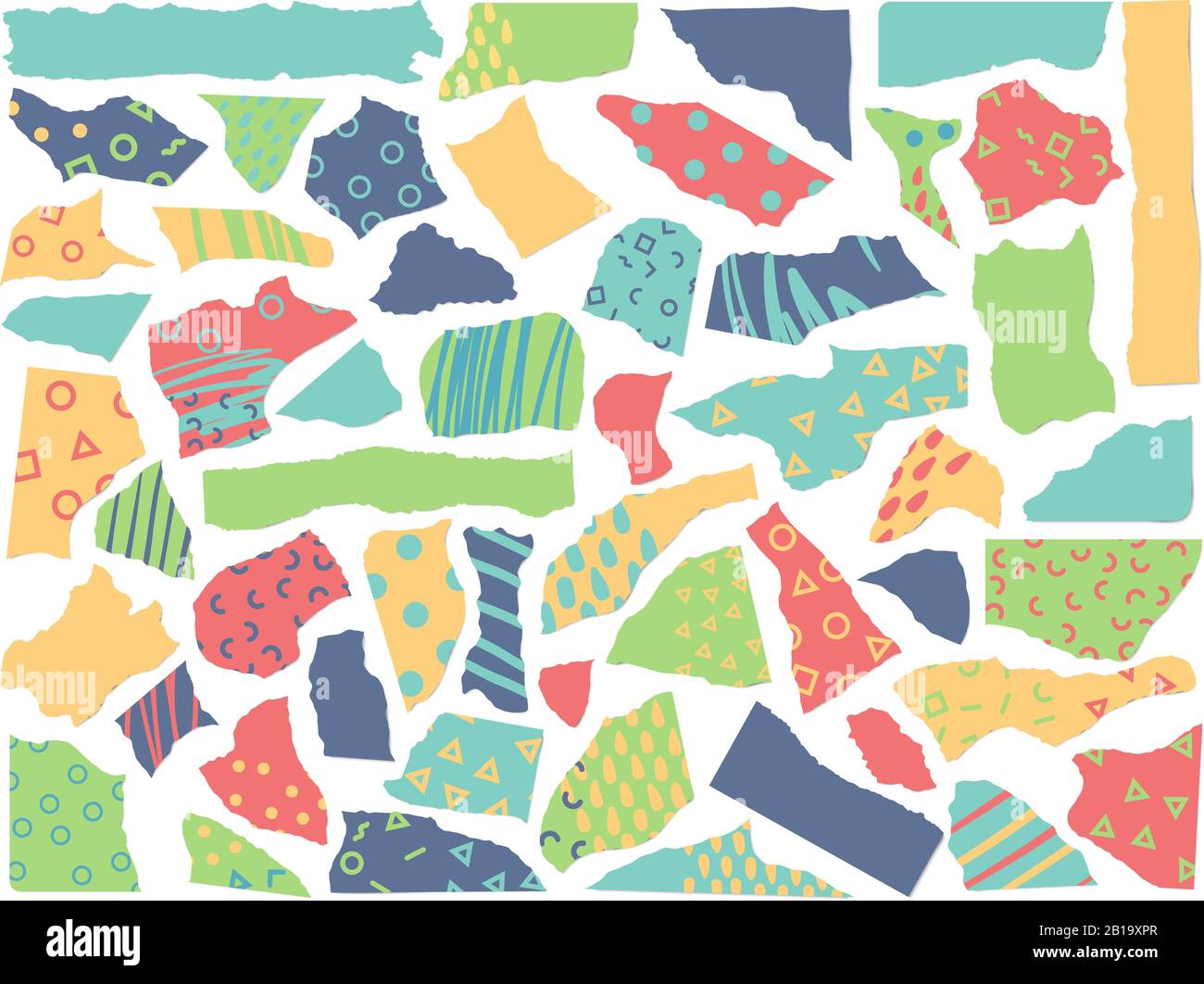 Artistic papers pieces. Fashion scrapbook minimal texture paper, cut ...