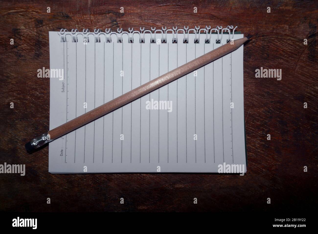 Overhead view open book notebook hi-res stock photography and images ...