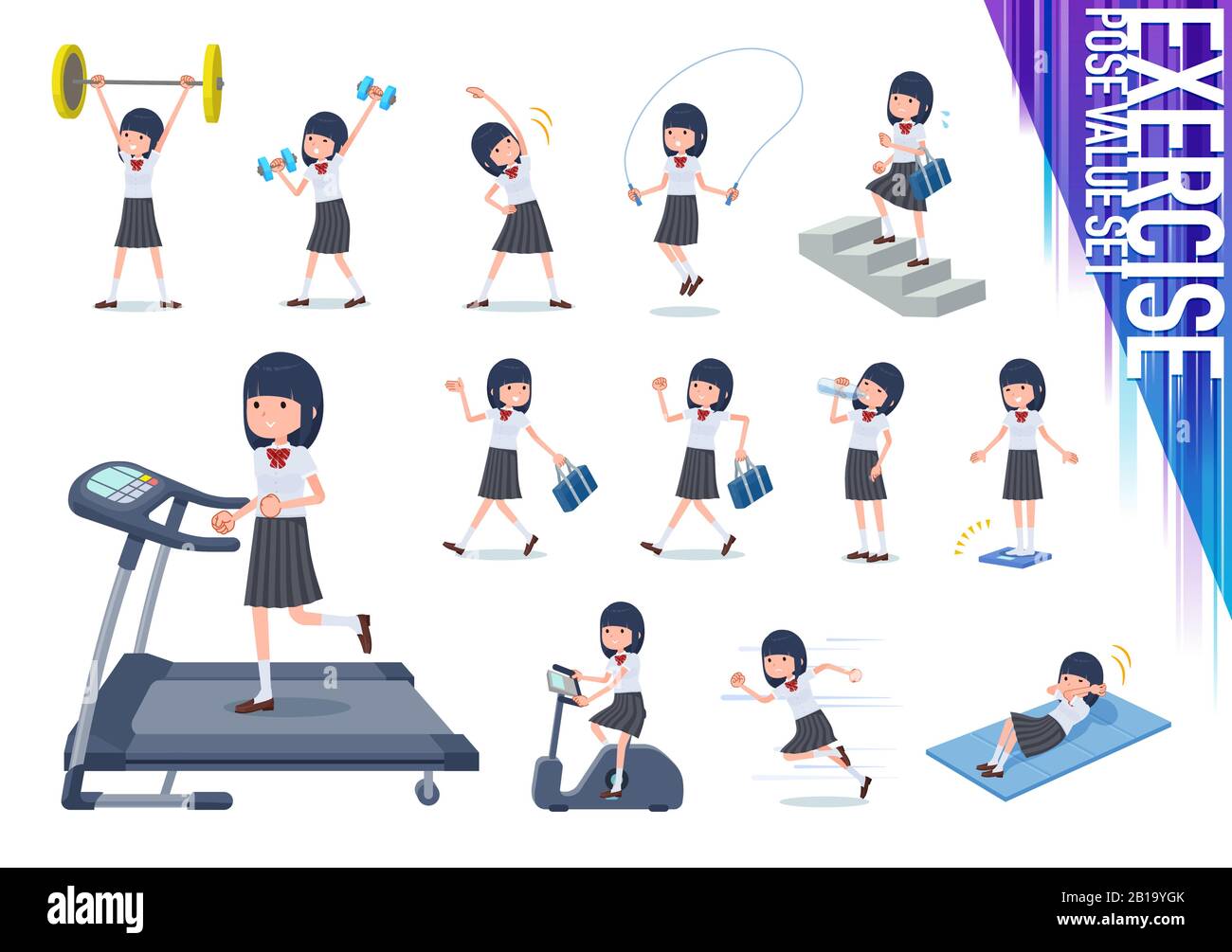 Short set of stairs Stock Vector Images - Alamy