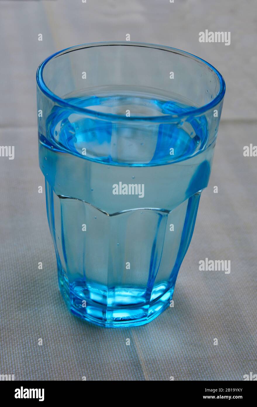 Greece, glass with drinking water Stock Photo - Alamy