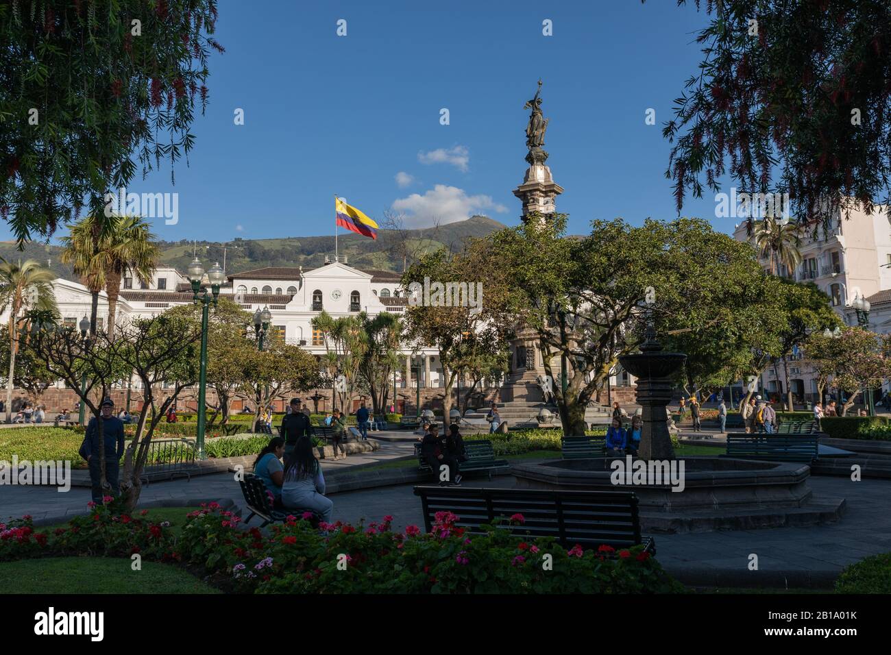 QUITO, ECUADOR - FEBRUARY 07, 2020: Plaza Grande and Metropolitan ...