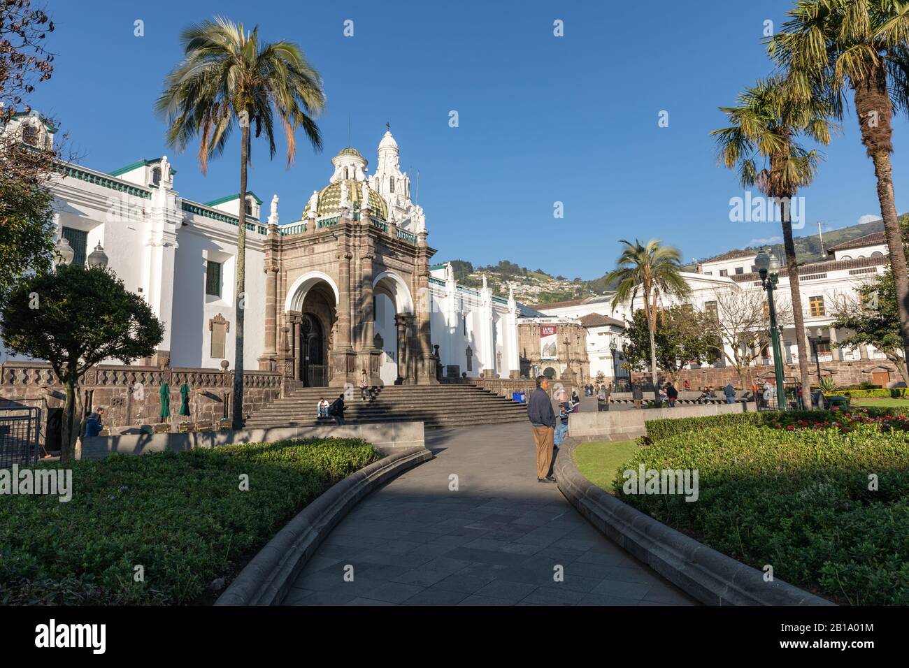 QUITO, ECUADOR - FEBRUARY 07, 2020: Plaza Grande and Metropolitan ...
