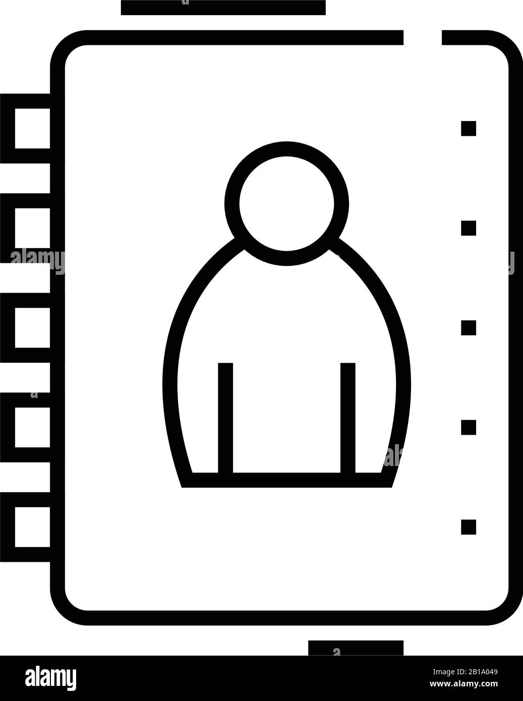 Daily planner line icon, concept sign, outline vector illustration ...