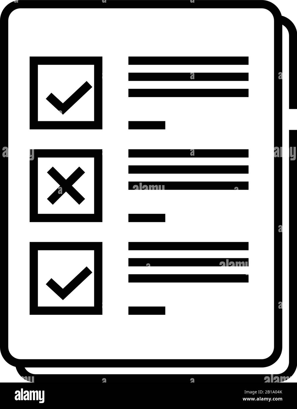 Daily planner line icon, concept sign, outline vector illustration ...