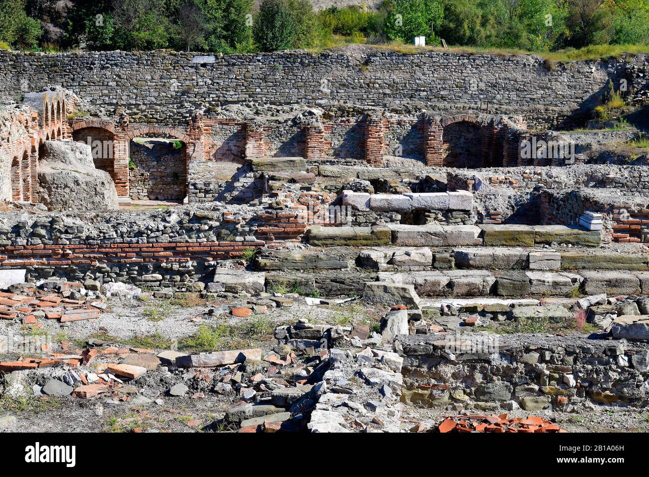 North Macedonia former FYROM, excavations in ancient Roman Stobi ...