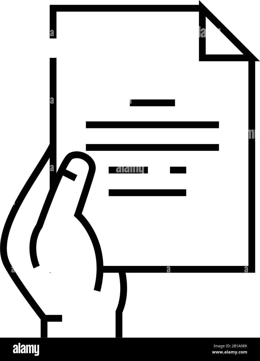 Document line icon, concept sign, outline vector illustration, linear ...