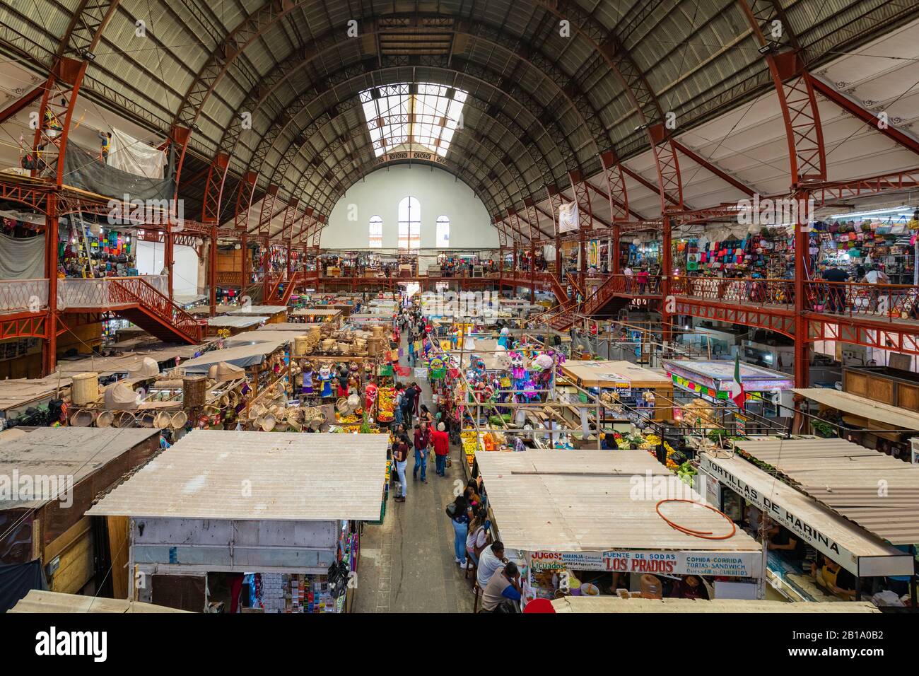 GUANAJUATO, MEXICO - FEBRUARY 13, 2020: Interior of the Hidalgo Market ...