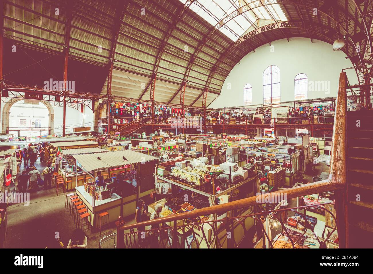 GUANAJUATO, MEXICO - FEBRUARY 13, 2020: Interior of the Hidalgo Market ...