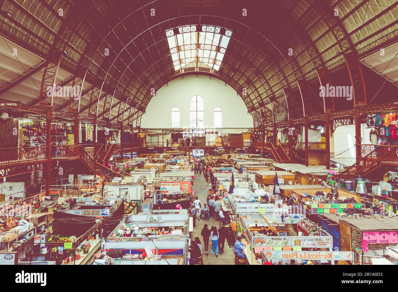 GUANAJUATO, MEXICO - FEBRUARY 13, 2020: Interior of the Hidalgo Market ...