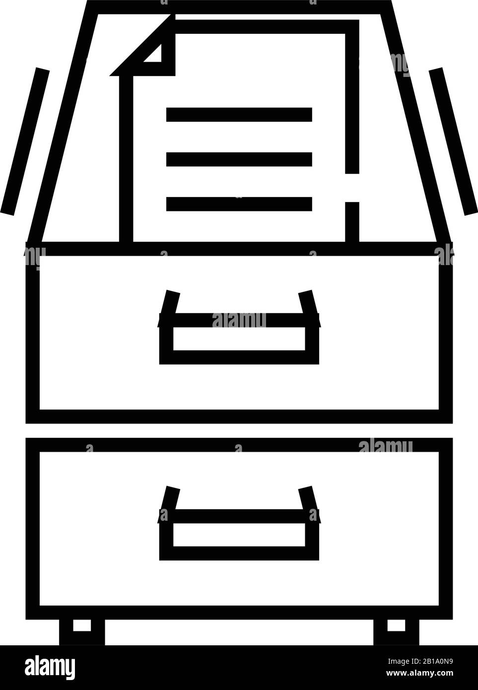 Document case line icon, concept sign, outline vector illustration ...
