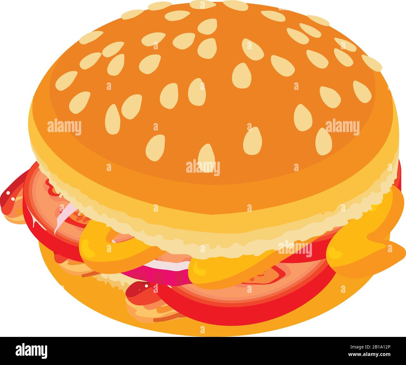 Burger icon, isometric style Stock Vector Image & Art - Alamy
