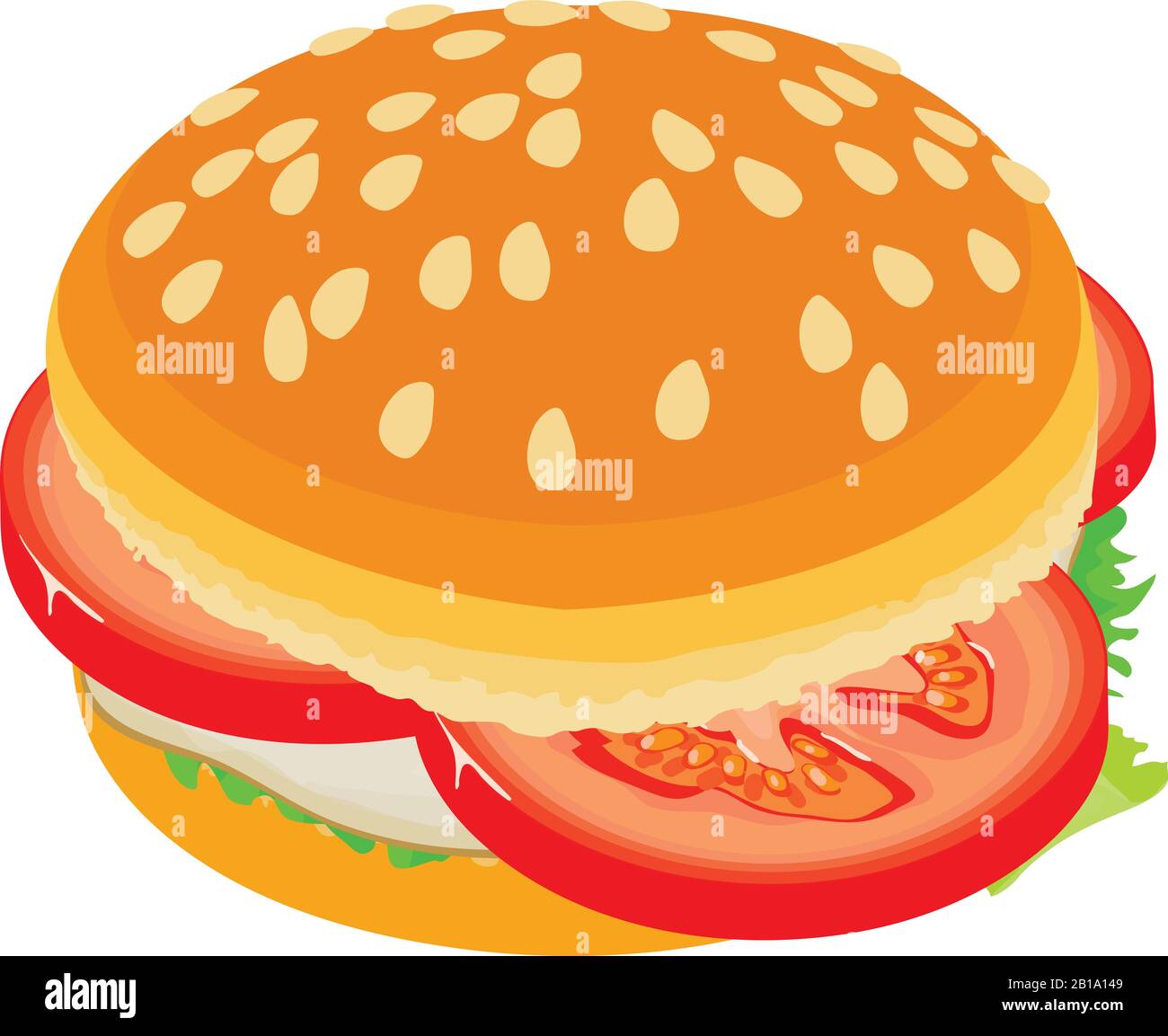 Burger tomato icon, isometric style Stock Vector Image & Art - Alamy