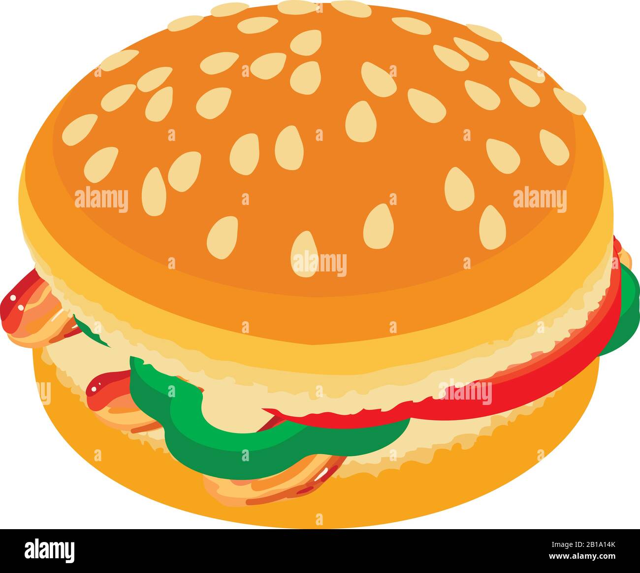 Big burger icon, isometric style Stock Vector Image & Art - Alamy