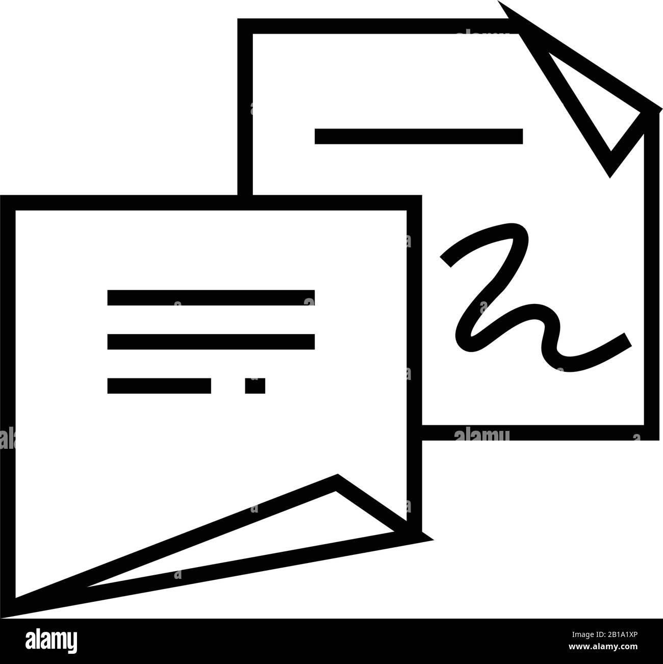 Documents (5) line icon, concept sign, outline vector illustration ...