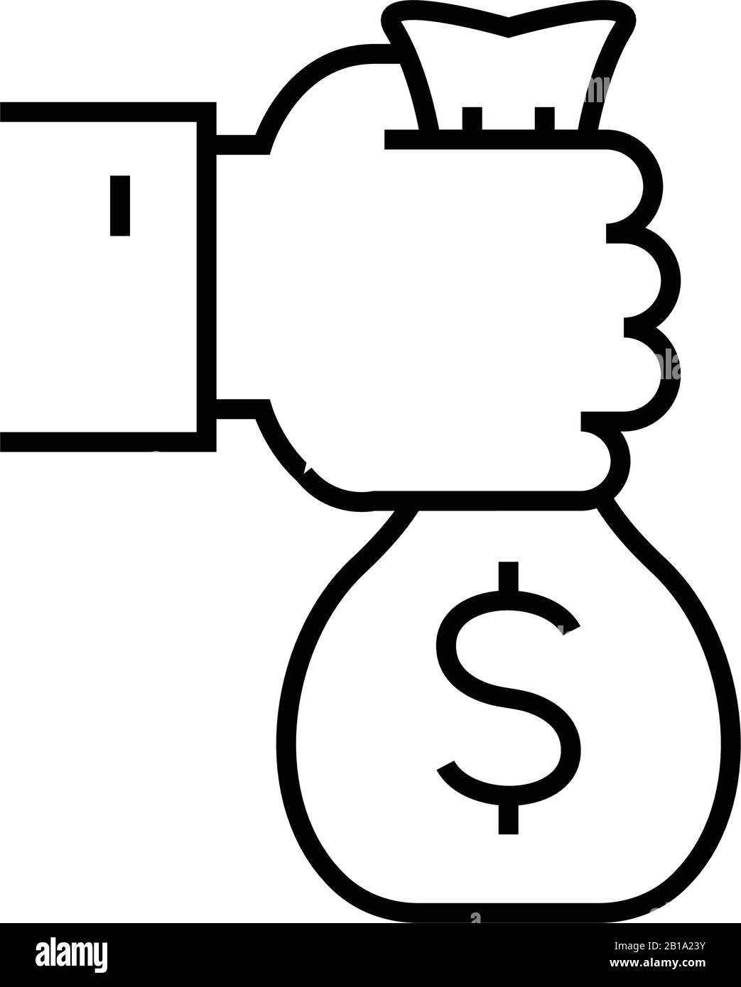 Credit line icon, concept sign, outline vector illustration, linear ...